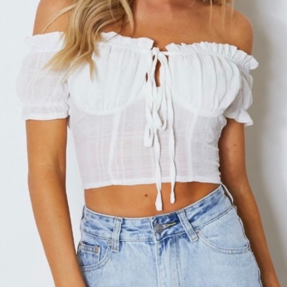 White Fox Boutique | Tops | White Fox Boutique Off The Shoulder White ...